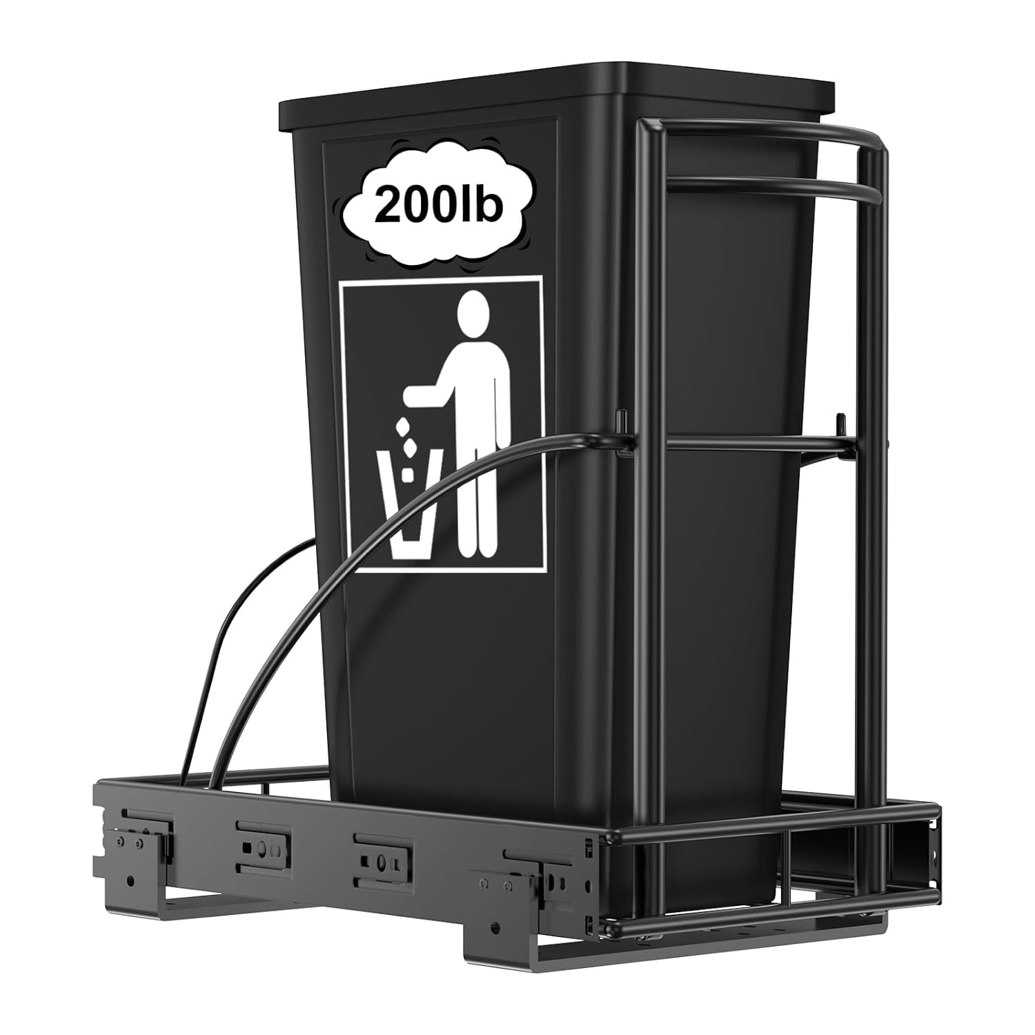 Single Pull Out Trash Can Under Cabinet 7-13 Gallon, Heavy Duty Under ...