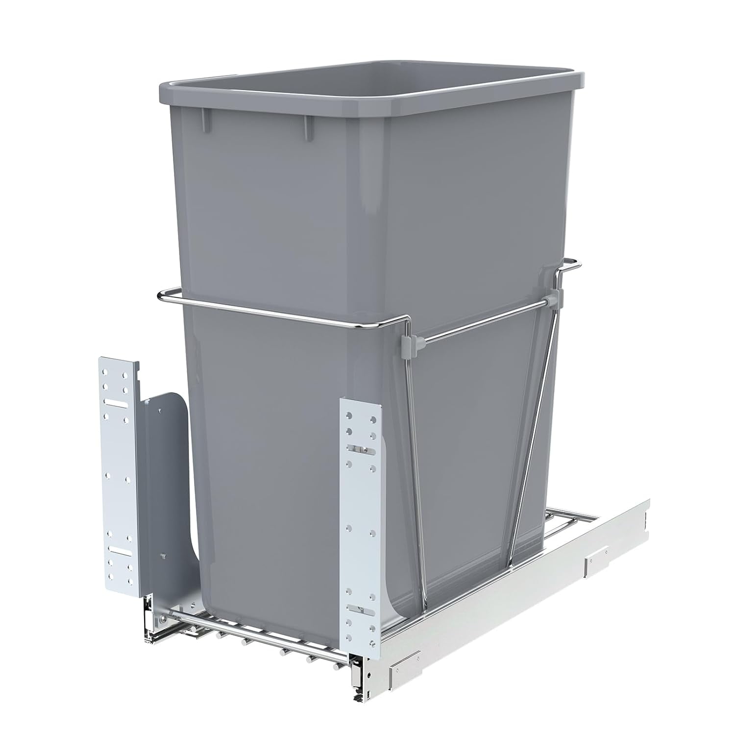 Single Pullout Trash Can for Under Kitchen Cabinets with Single 35QT ...