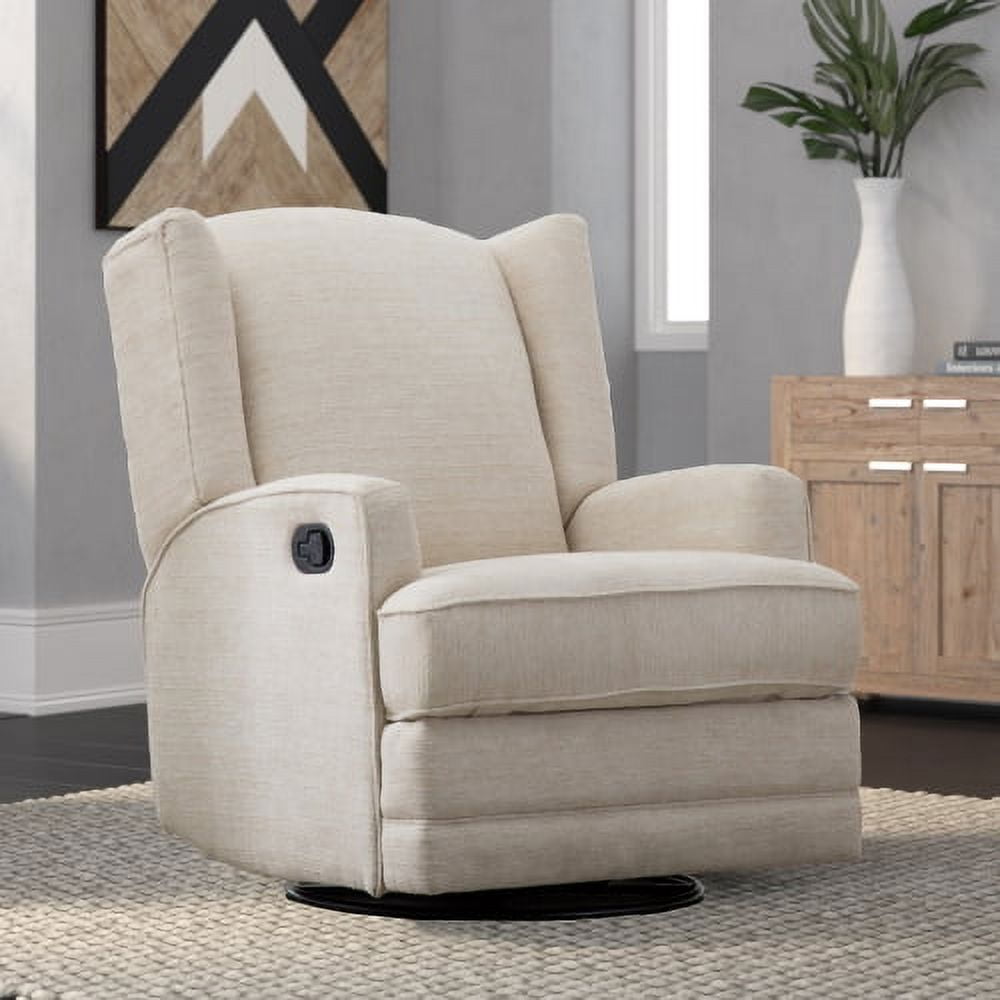 Single Reclining Chair,Wingback Armchair Upholstered Reclining Glider Chair with 2 USB Charging ...