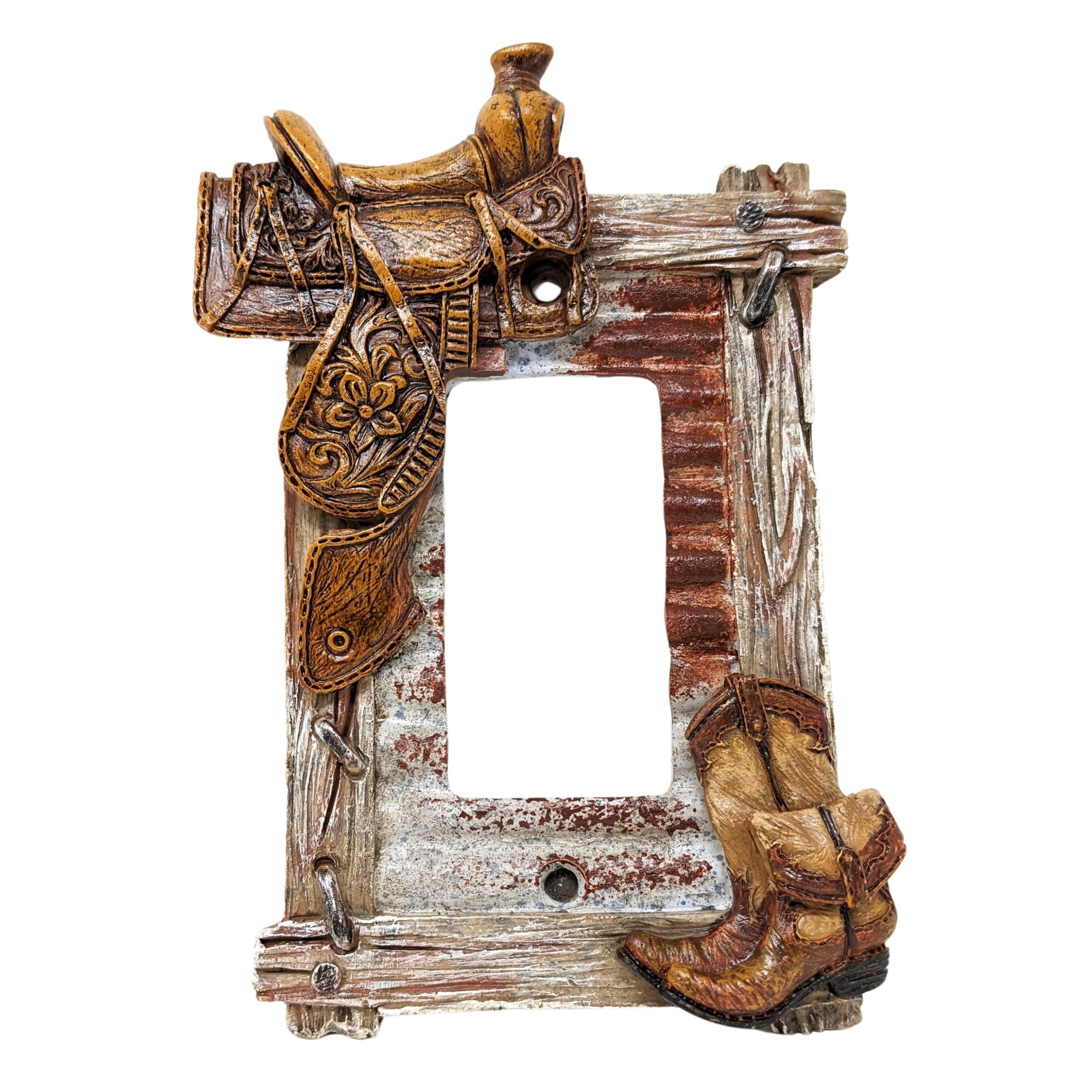 Single Rocker Decorative Light Switch Cover Plate with Saddle and Boots ...