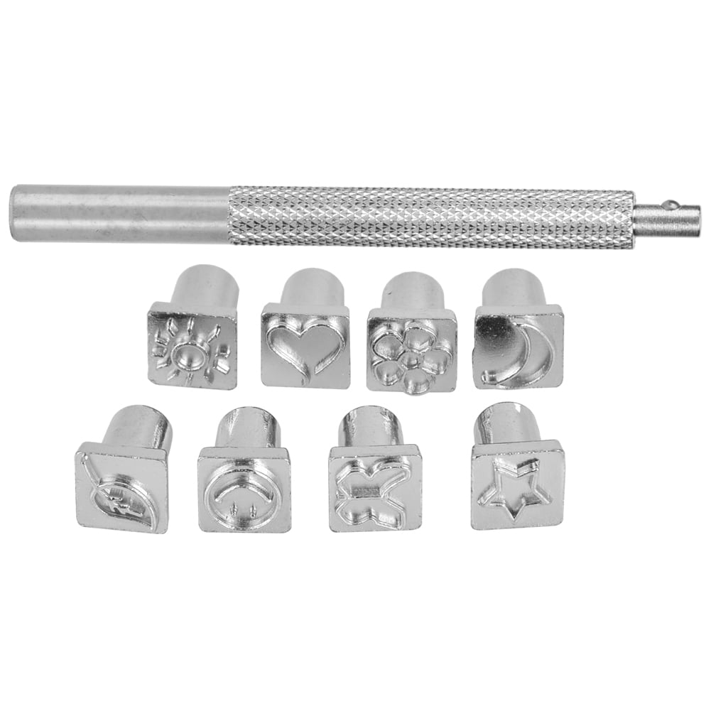 Abastado Pattern-Punch 8-Mold Single-Rod Leather Carving Printing Tool ...