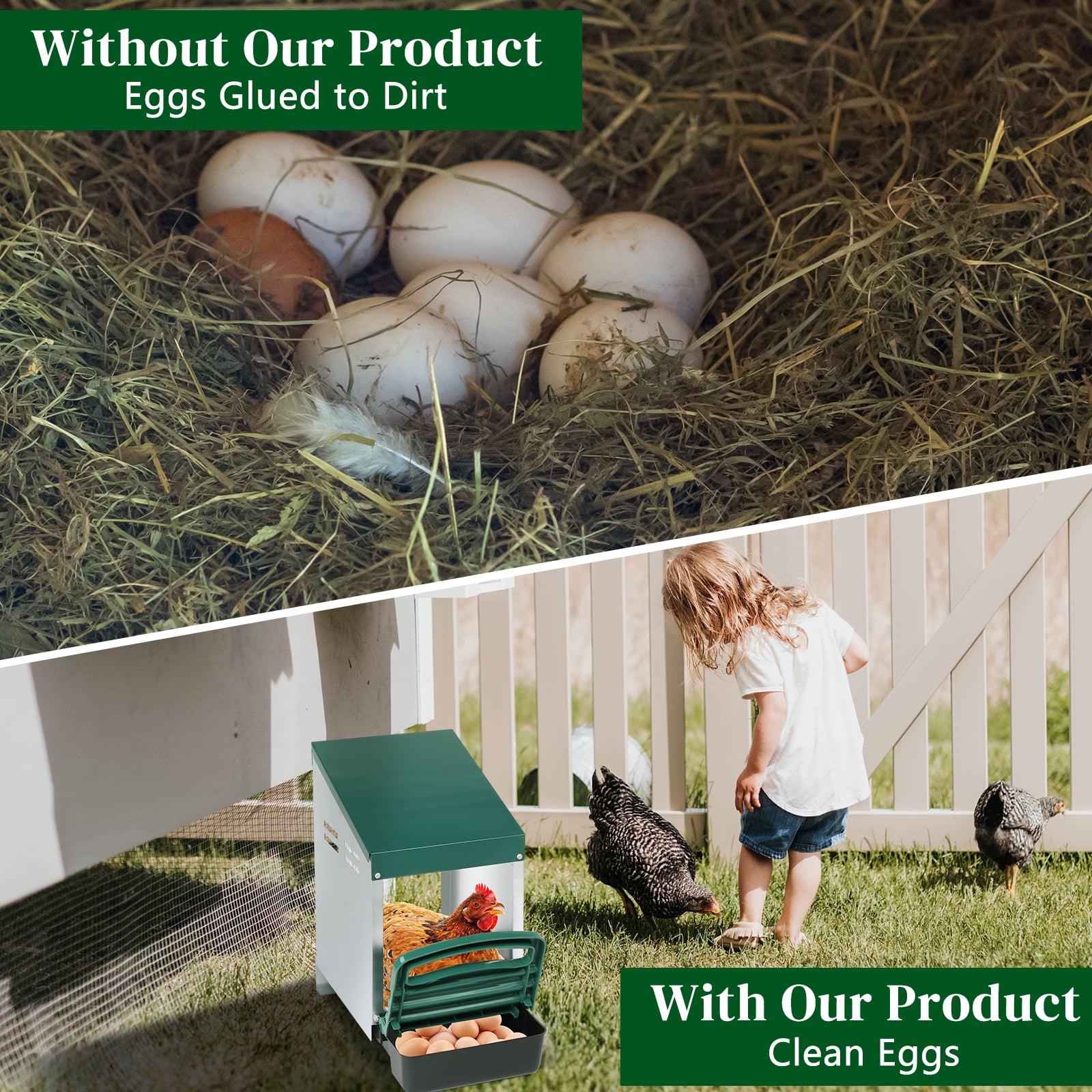 Single Roll-Out Chicken Nest Box - Plastic Egg Laying Basket for Hens ...
