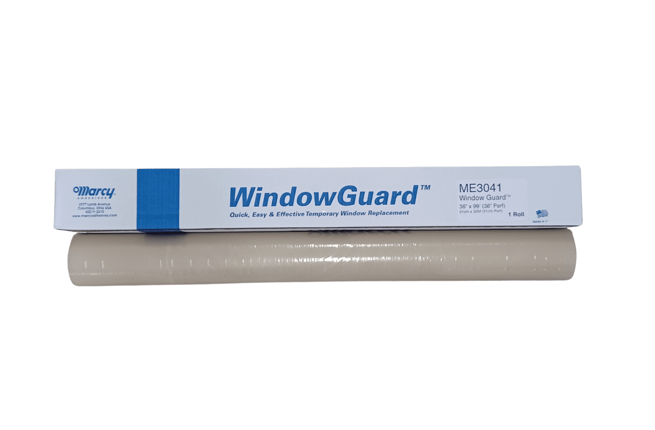 Single Roll Window Guard™ Crash Wrap Durable see-thru Self-adhering 36 ...