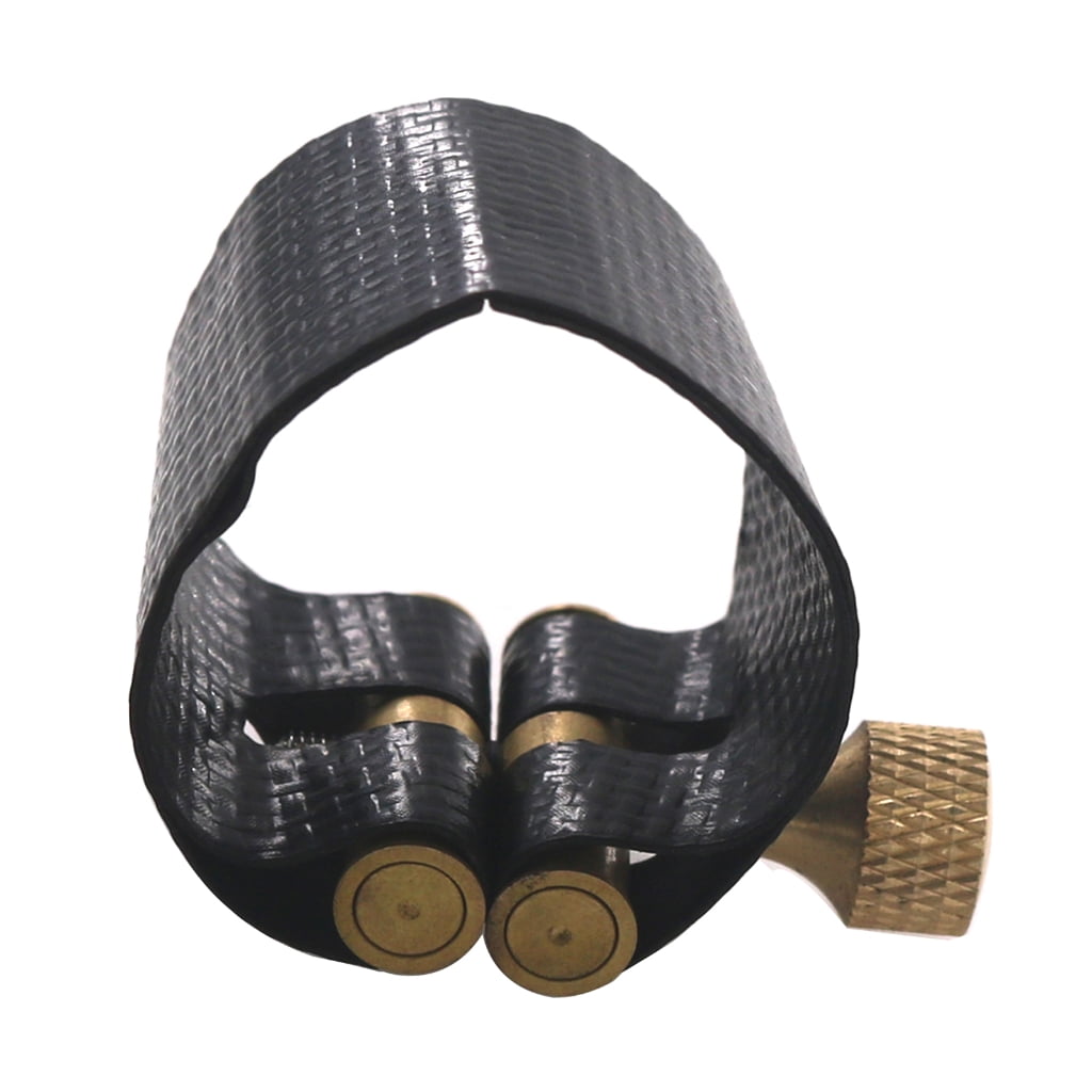 Single Screw Adjustment PU Alto Saxophone Fastener Compact Sax Ligature ...