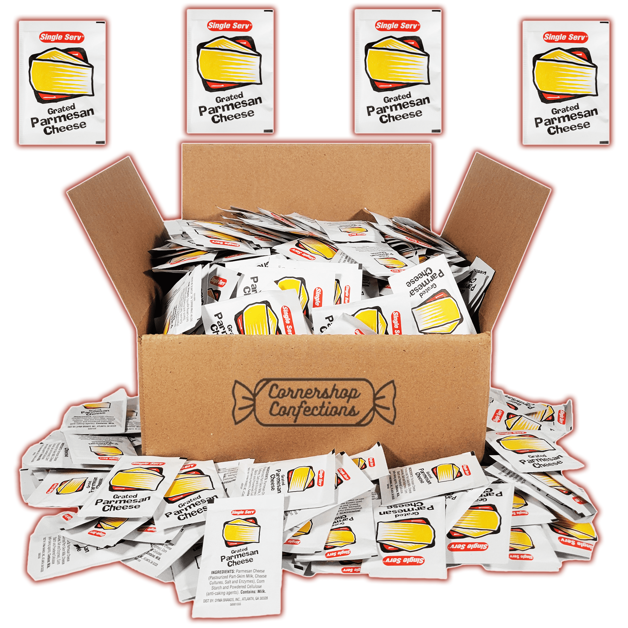 Single Serv Parmesan Cheese Packets Bundle Pack - 200 Individually ...