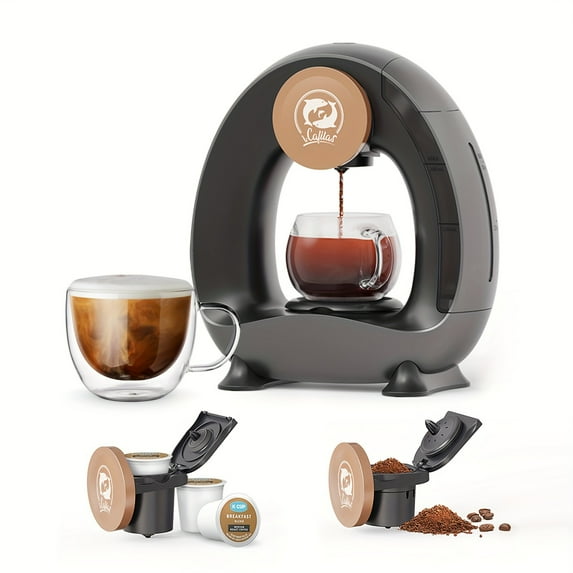 Single Serve Coffee Maker, 2 in 1 Coffee Makers for K Cup Pod and ...