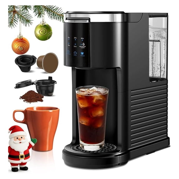 Single Serve Coffee Maker, 2-in-1 K Cup & Ground Coffee Brewer, 6-14oz ...