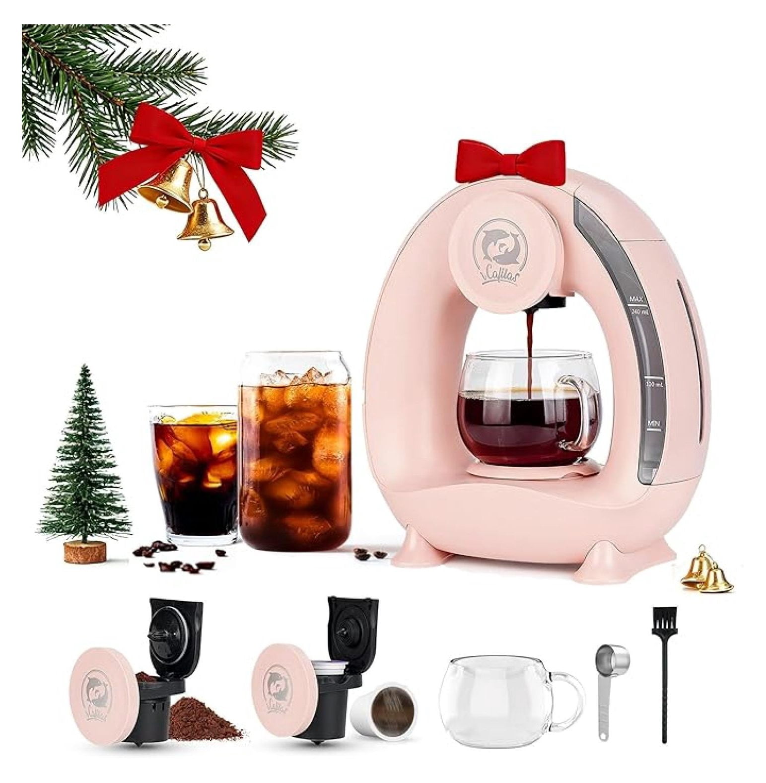 Single Serve Coffee Maker,Fast Brew in 2 minutes,Stylish＆Compact Design ...