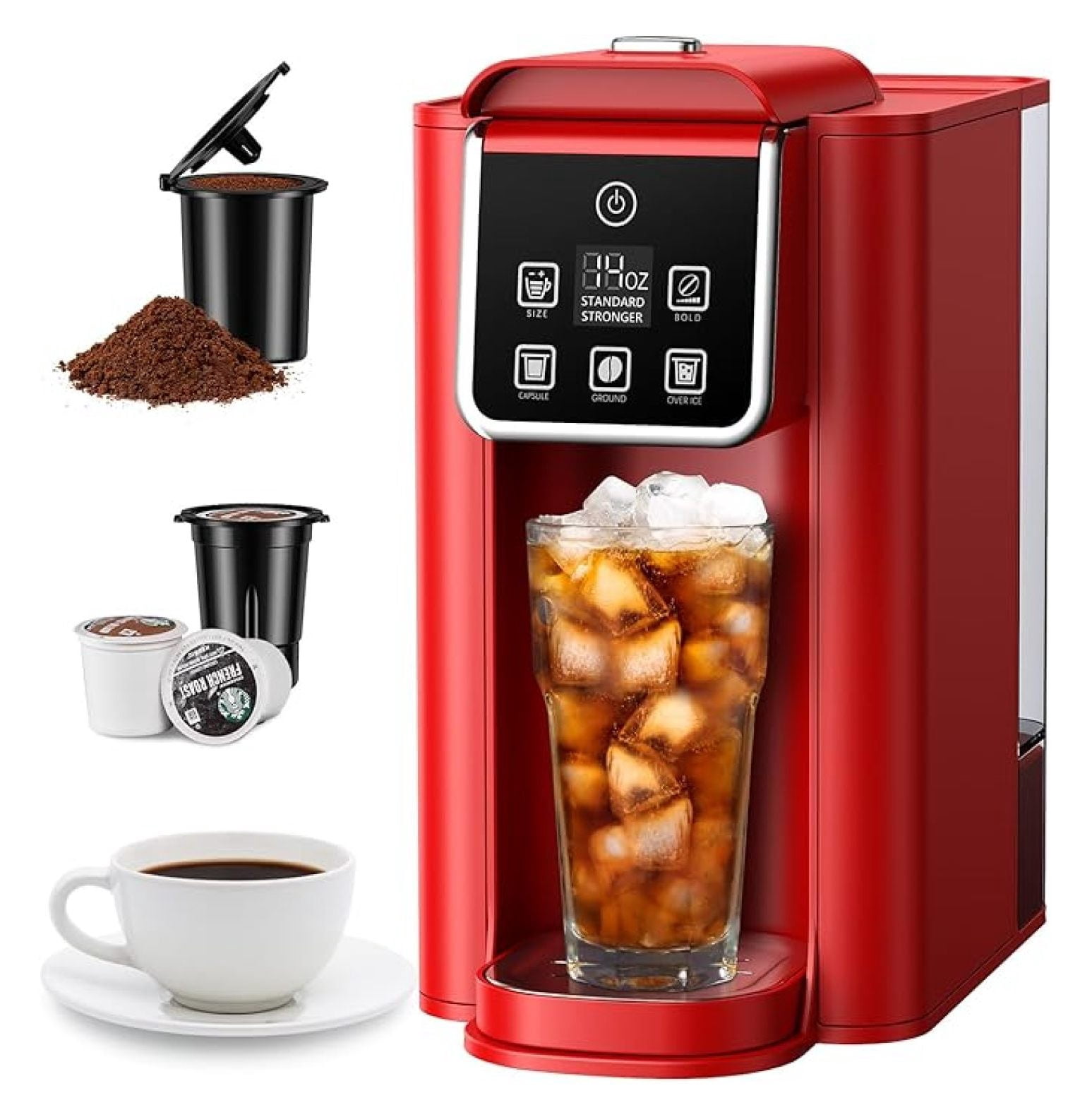 Single Serve Coffee Maker, Hot & Iced Coffee Machine for K Cup and ...