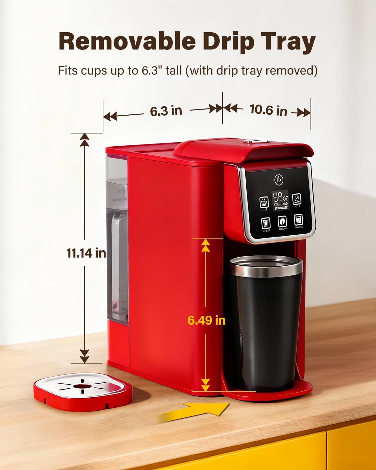 Single Serve Coffee Maker, Hot & Iced Coffee Machine for K Cup and ...
