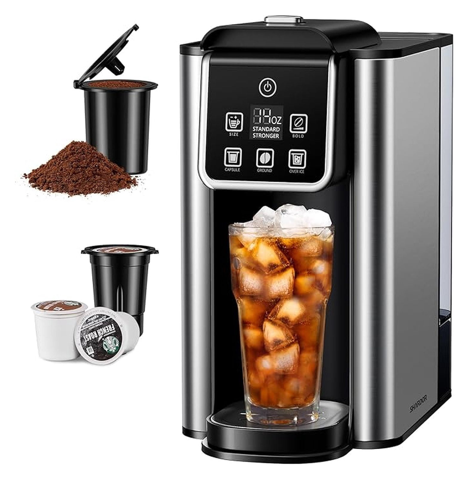 Single Serve Coffee Maker, Hot and Iced Coffee Machine for K Cup Pods ...