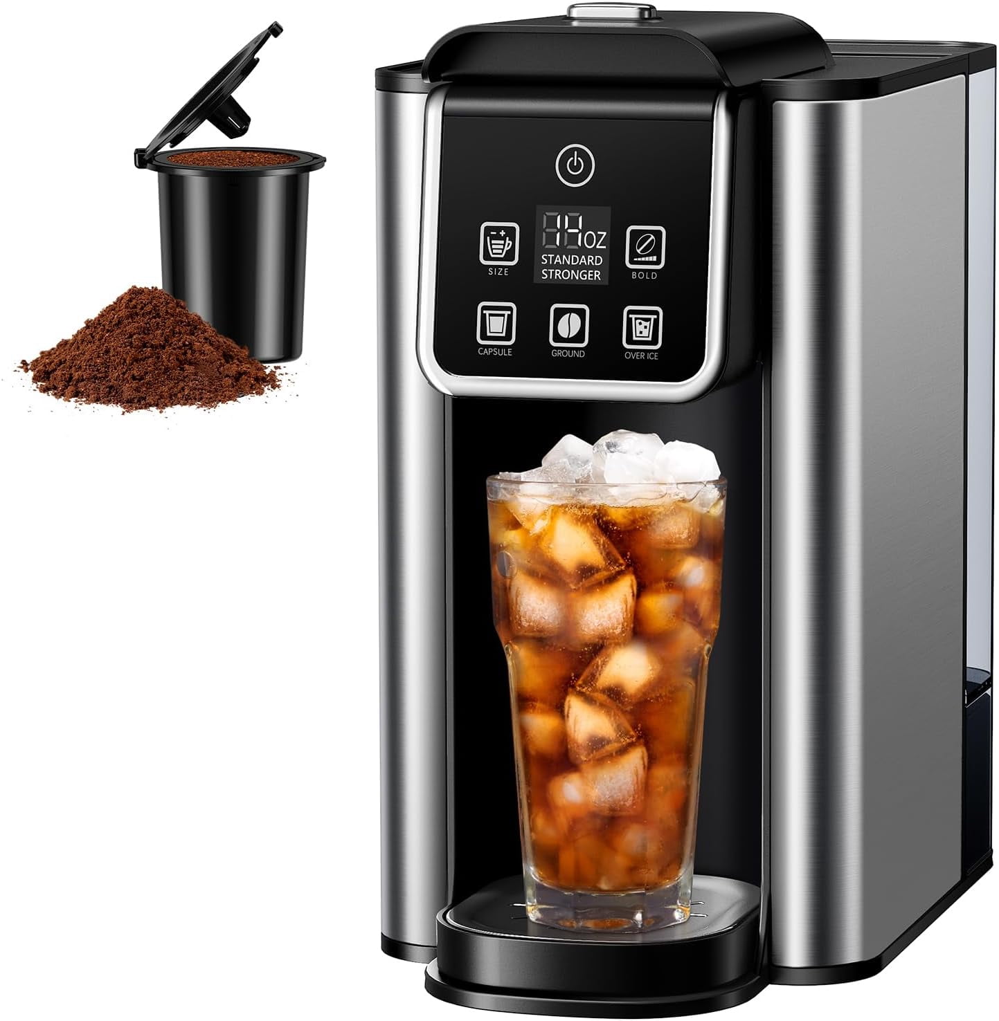 Single Serve Coffee Maker, Hot and Iced Coffee Machine for K Cup Pods ...