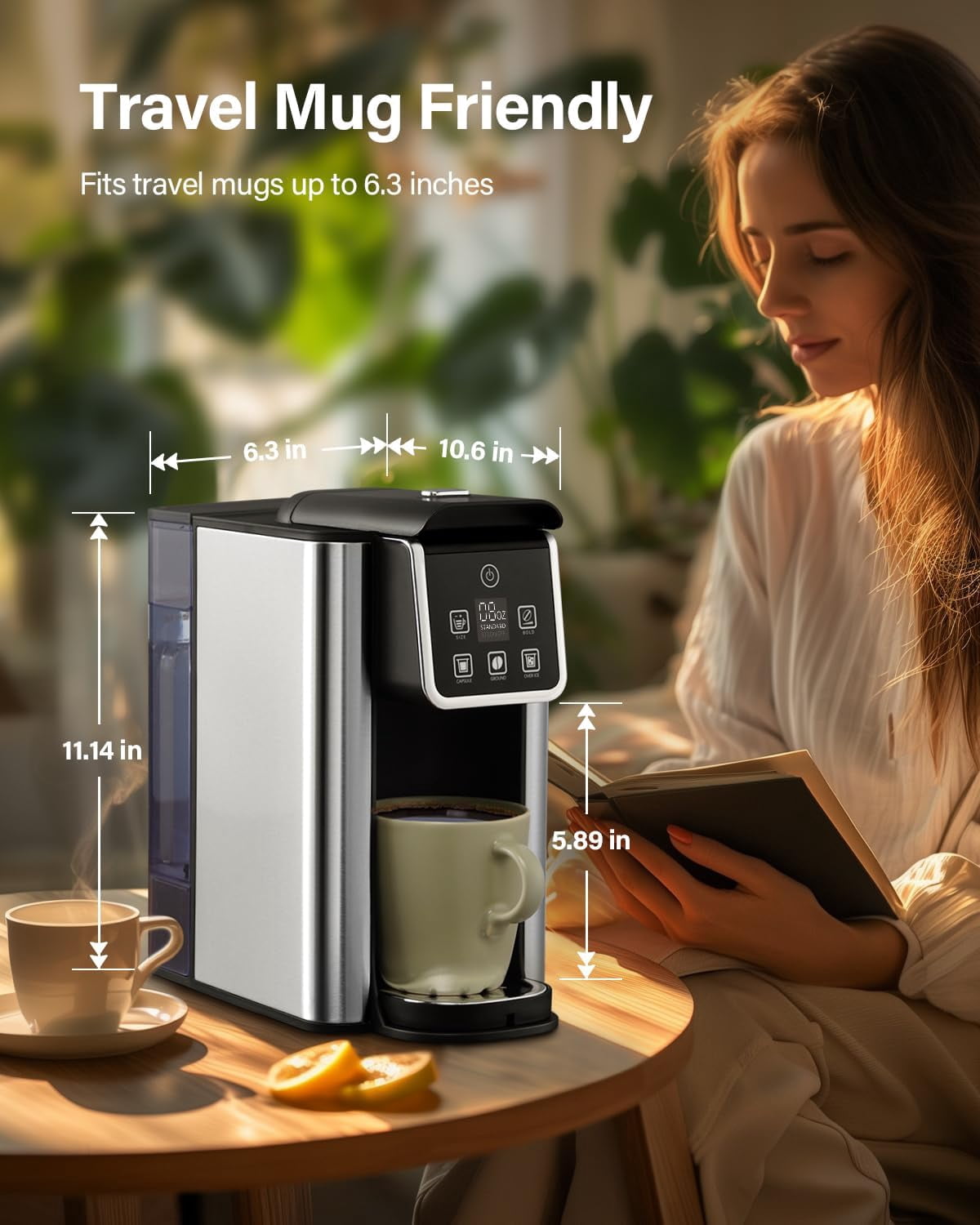 Single Serve Coffee Maker, Hot and Iced Coffee Machine for K Cup Pods ...