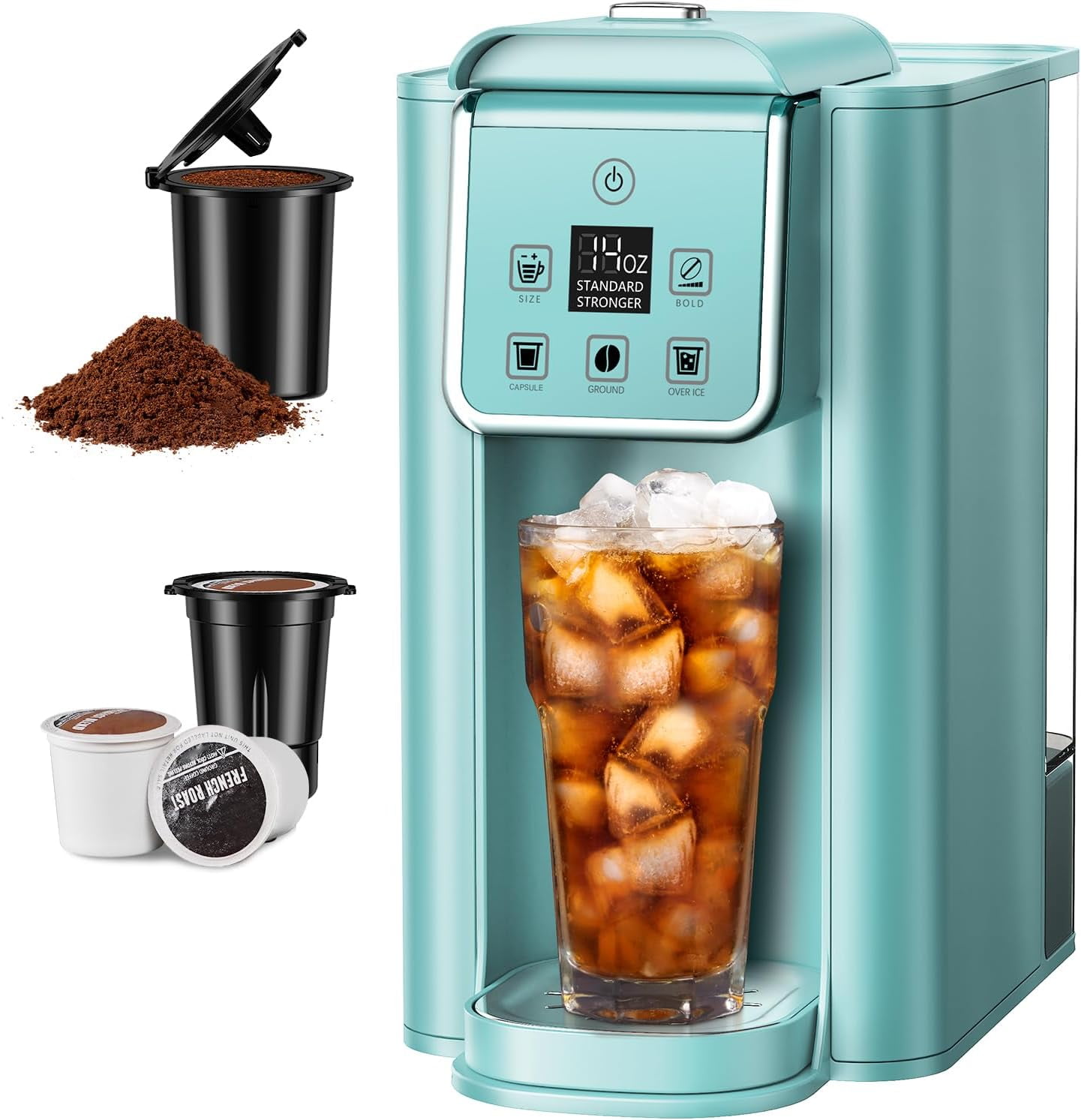 Single Serve Coffee Maker, Hot and Iced Coffee Machine for K Cup Pods ...