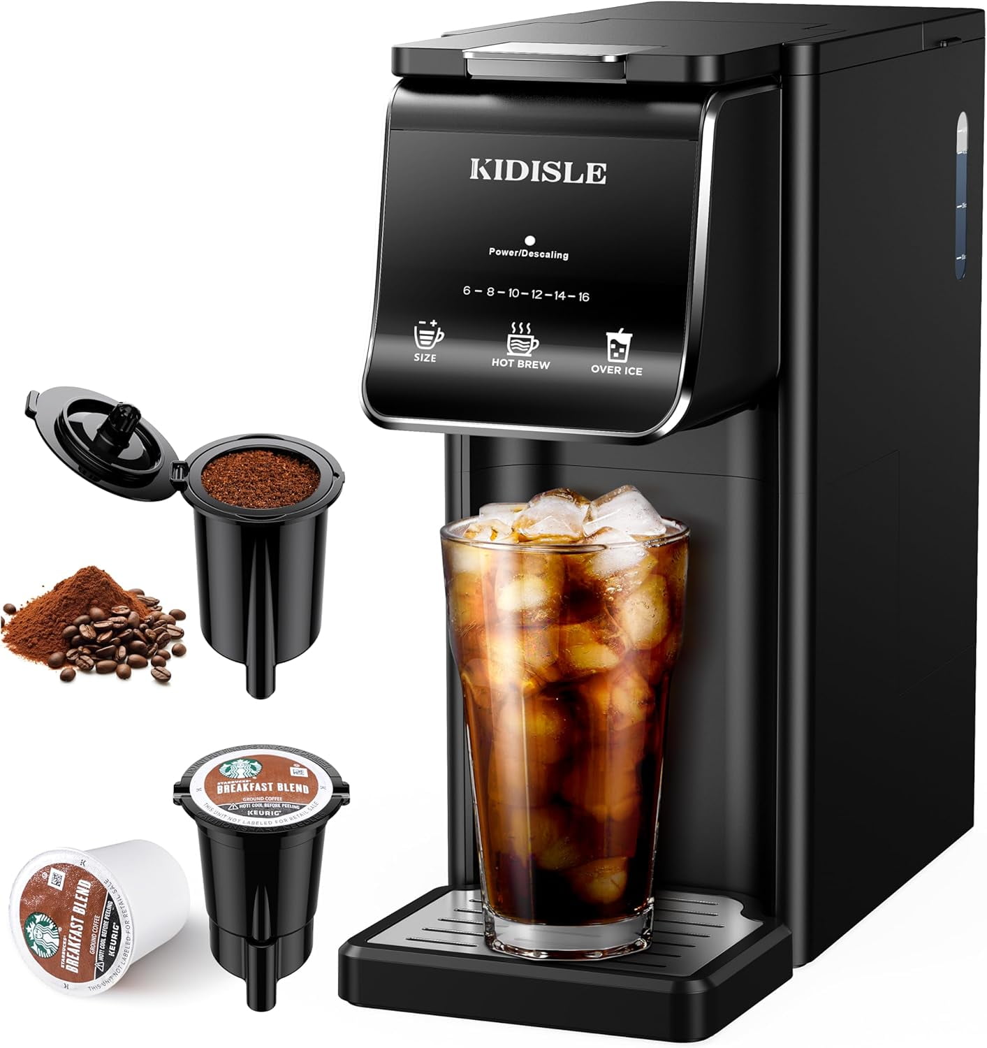Single Serve Coffee Maker – Hot & Iced, K Cup & Ground Compatible ...