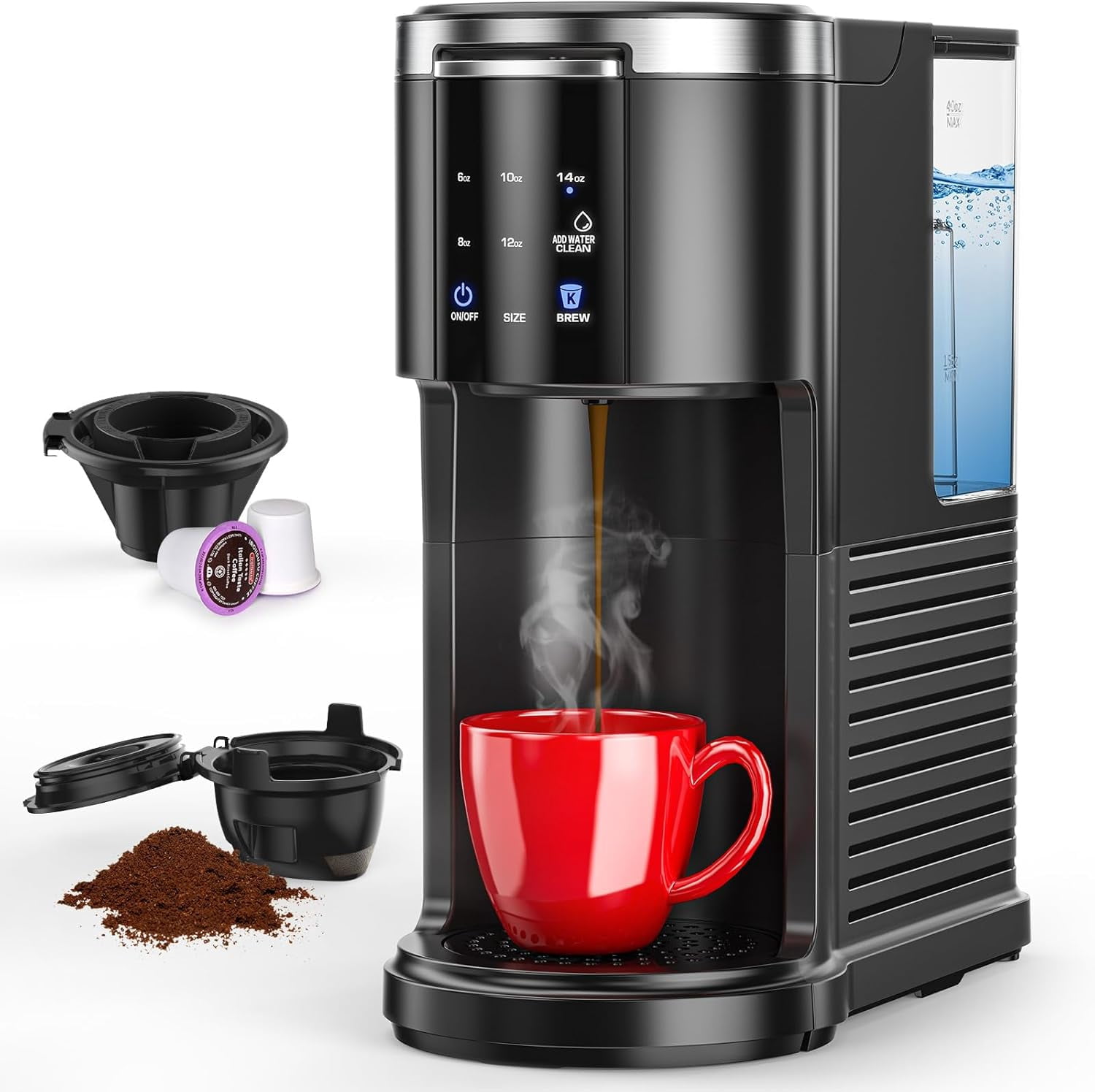 Single Serve Coffee Maker K Cup Coffee Brewer for Capsule and Ground ...