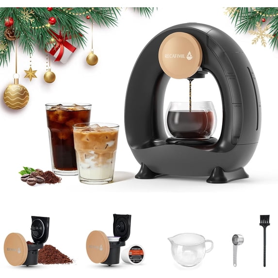 Single Serve Coffee Maker For K Cup Pod and Coffee Grounds /Tea Fast ...