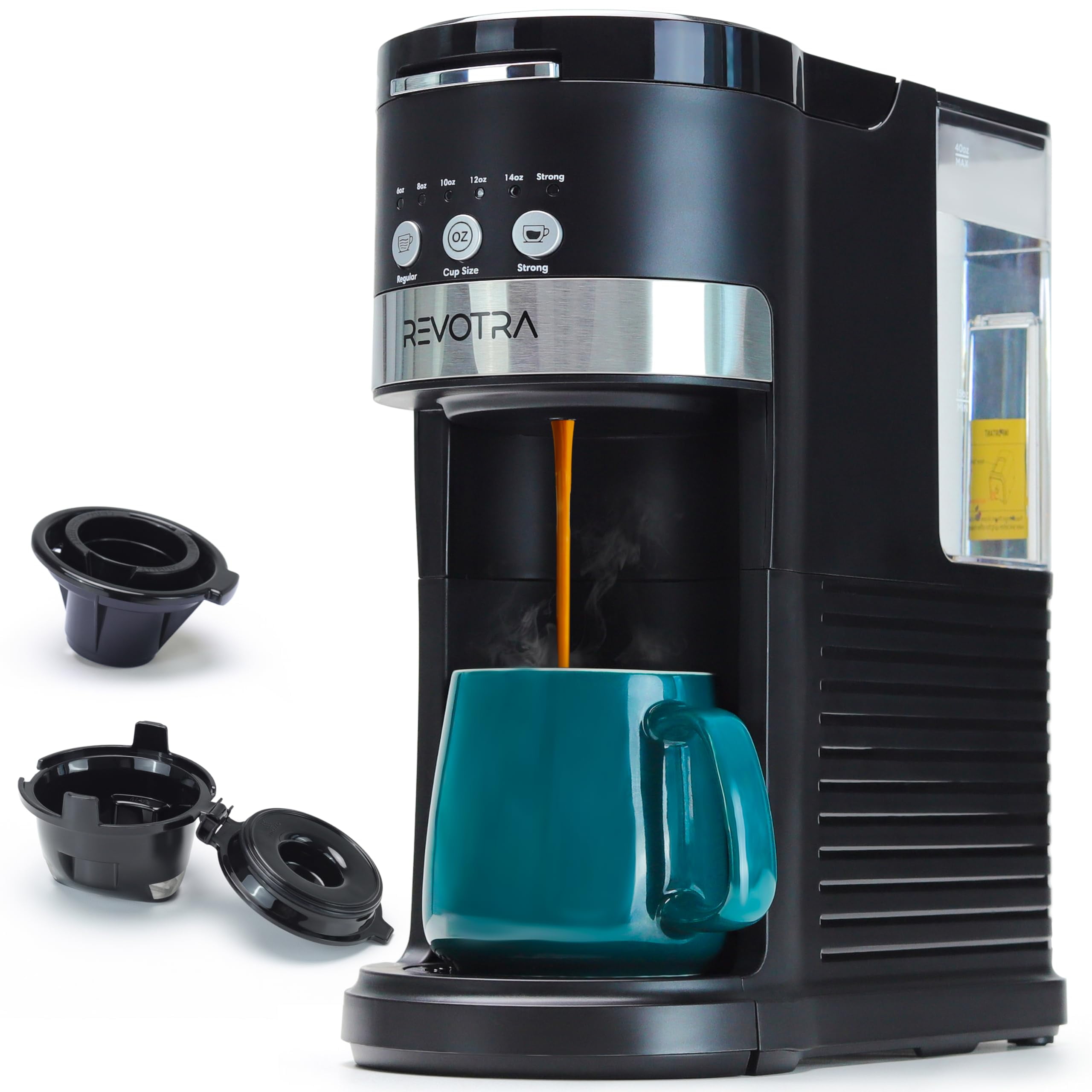 Single Serve Coffee Maker for Pods & Ground Coffee, 6 to 14oz Brew ...