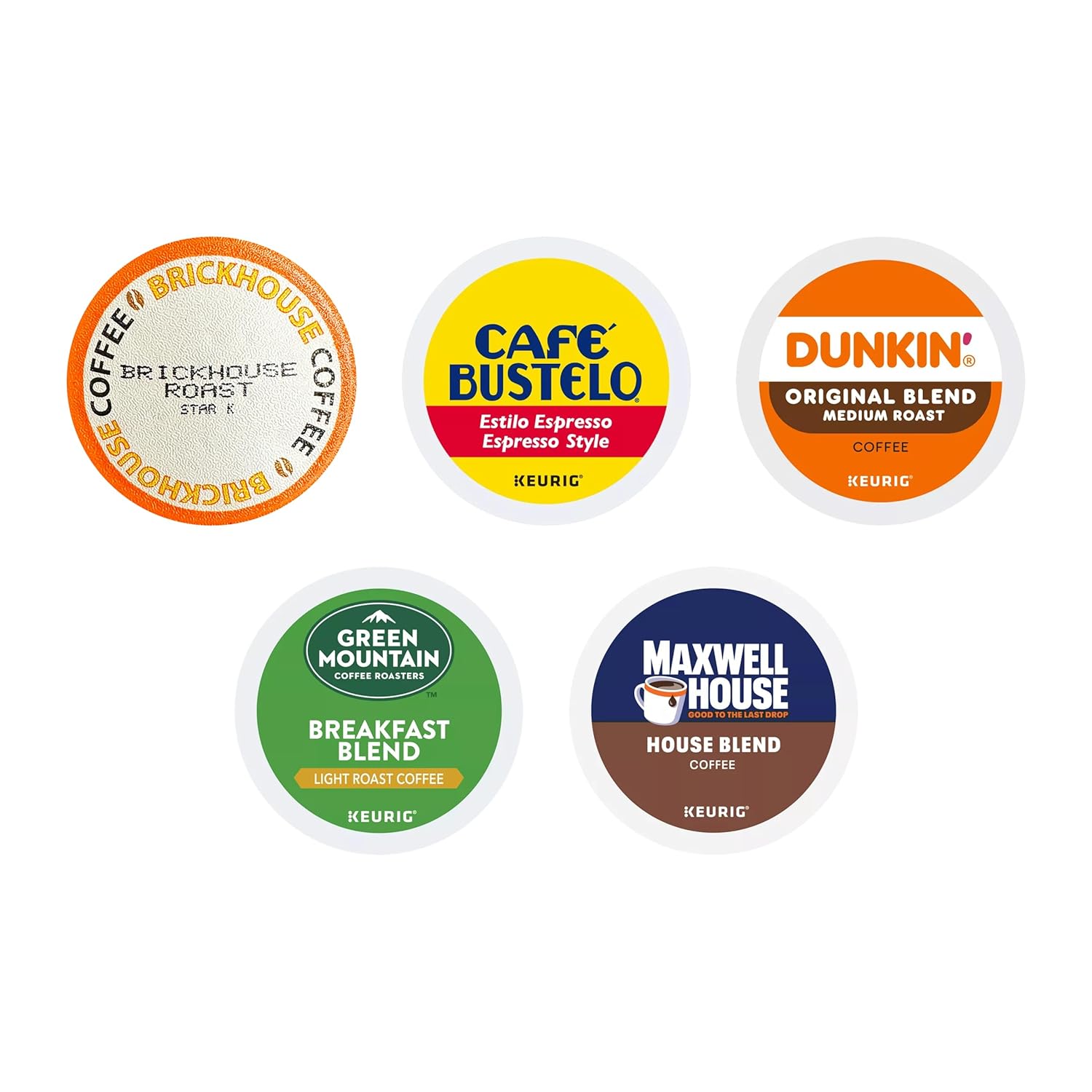 Single Serve Coffee Pod Variety Pack, 40 Count – Includes Brickhouse ...