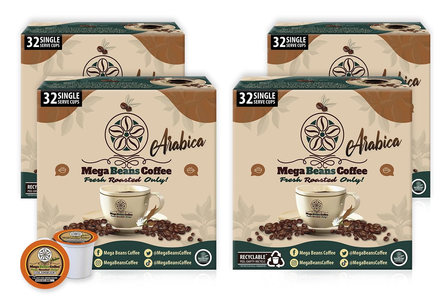 Single Serve Pods, Compatible with 2.0 K Cups Brewer / 100% Arabica ...