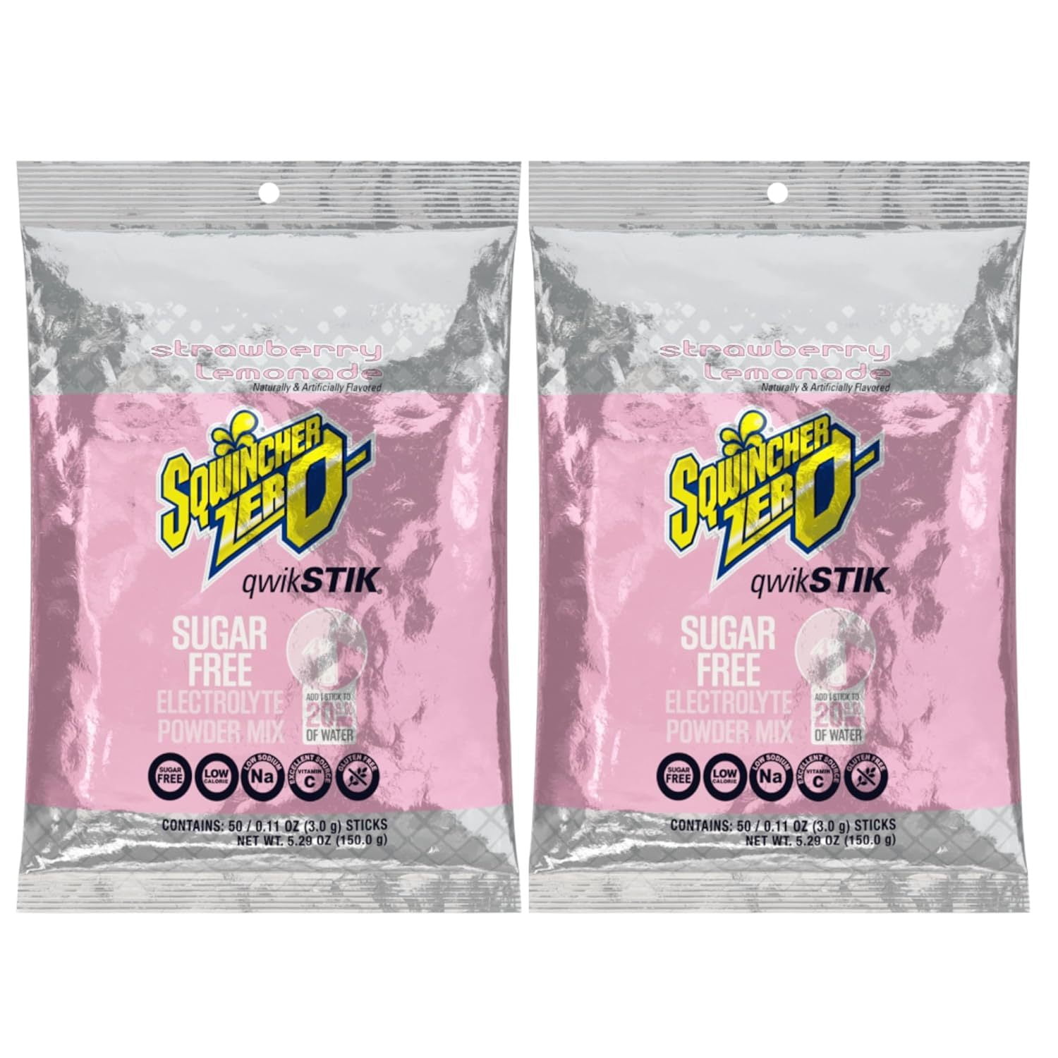 Single Serve Qwik Stik Zero, 50 Sticks/Bag, Strawberry Lemonade ...
