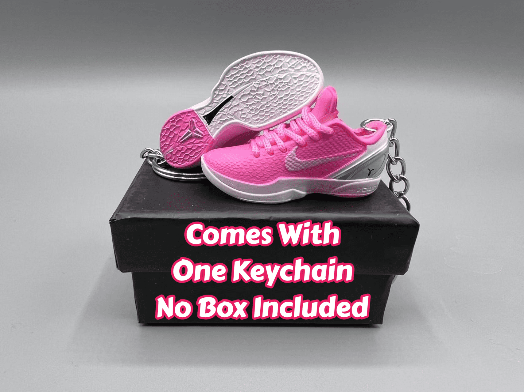 Single Shoe, No Box 3D Mini Sneaker Keychain, Basketball Sneaker ...