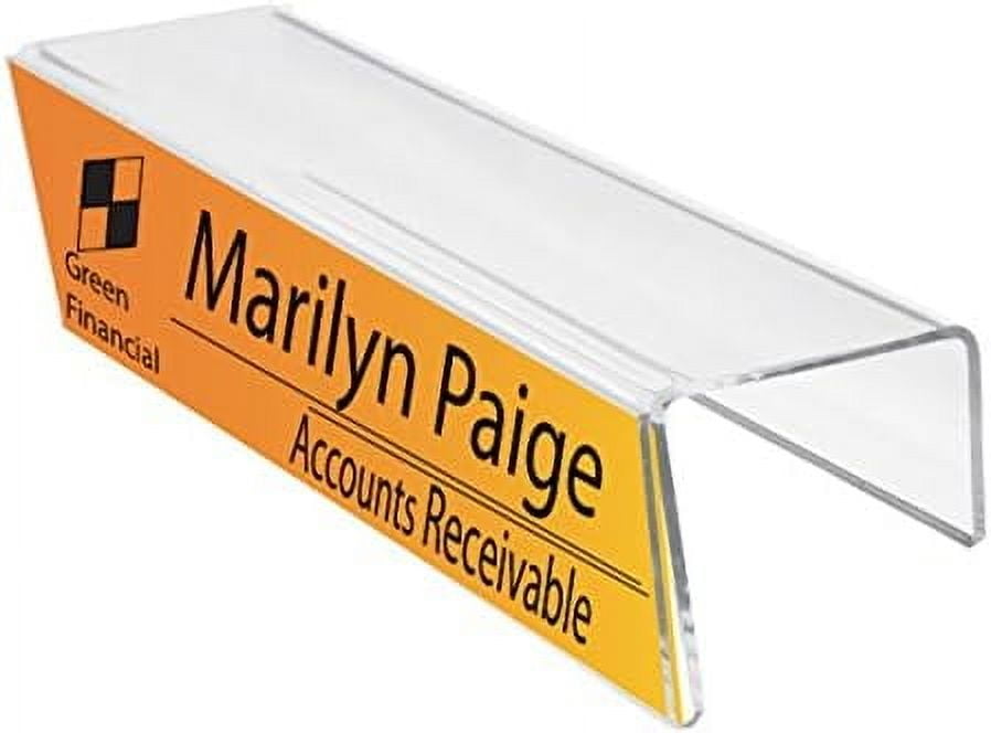 Single-Sided Cubicle Name Plates 8-1/2" Wide x 2-1/2" high x 3" deep ...