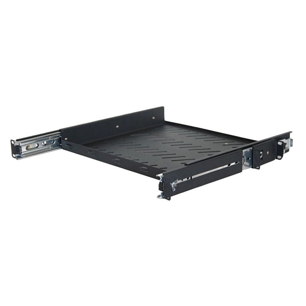 Quest Manufacturing Single-Sided Slide-Out Vented Shelf, 1U, 19" x 14"D ...