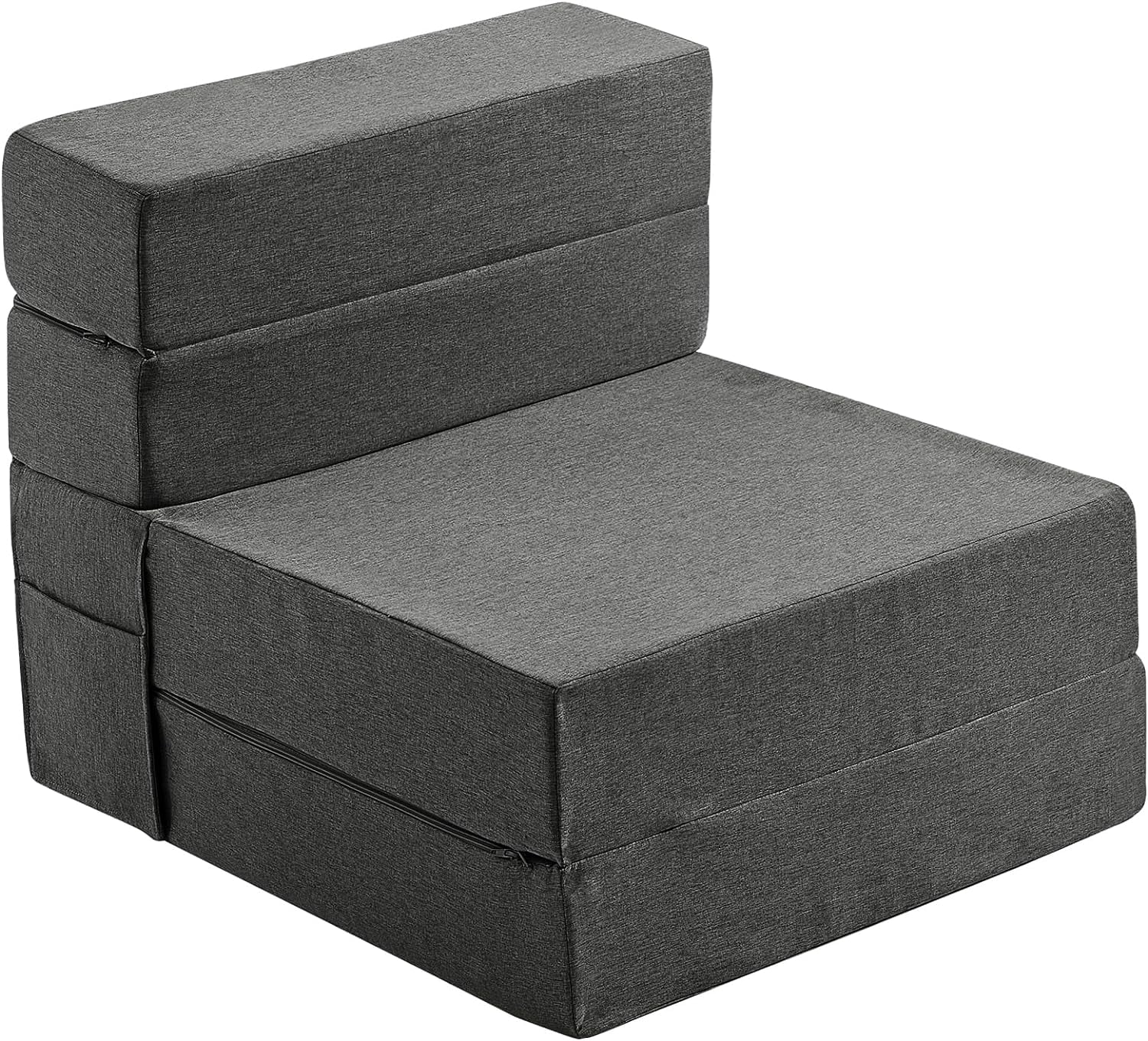 Single Size Folding Lazy Sofa Bed - Convertible Floor sofa with Two ...