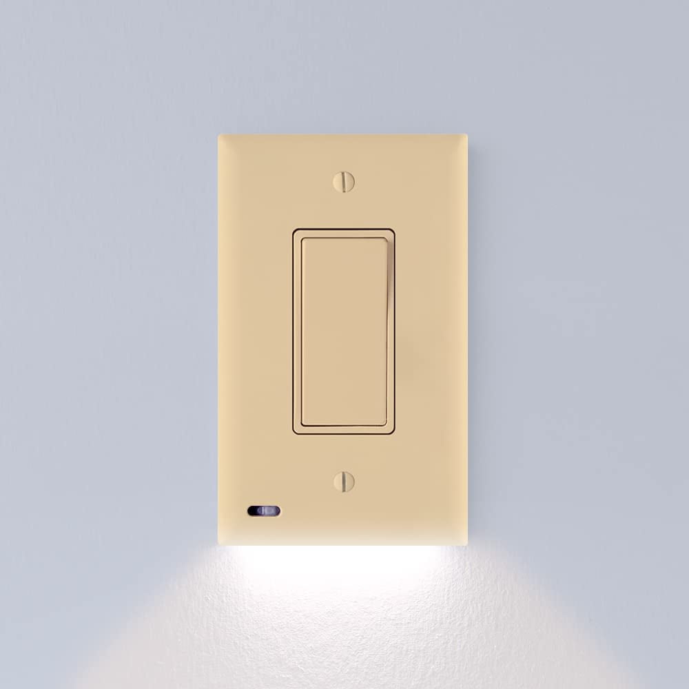 Single - SnapPower SwitchLight - LED Night Light - for Single-Pole ...
