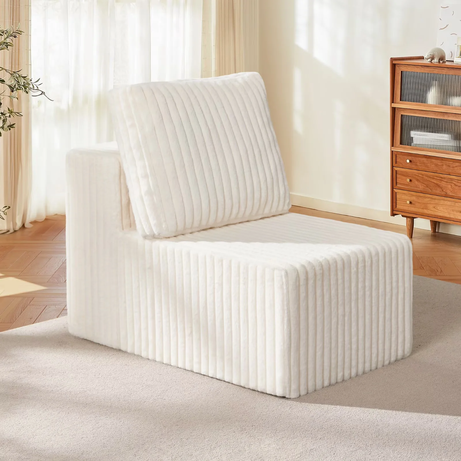 Single Sofa 1 Seat Couch with Deep Seat Memory Foam Cloud Sofa Chair ...