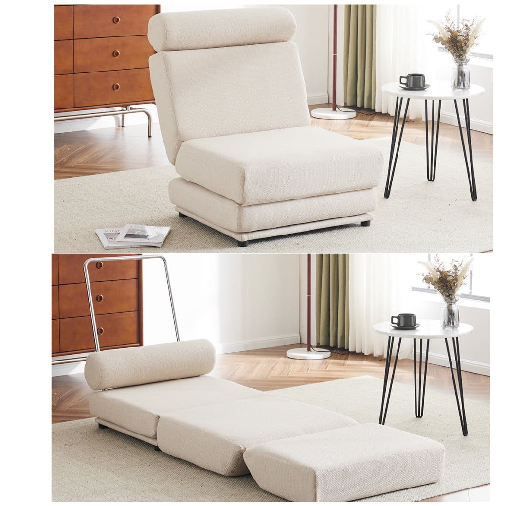 Single Sofa Chair Foldable Single Sofa Bed with Pillow, Portable ...