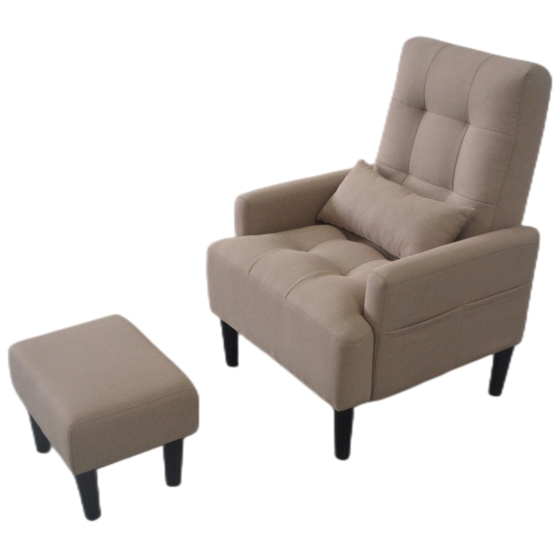 Single Sofa Chair with Ottoman, Leisure Sofa Chair, Living Room Chair ...