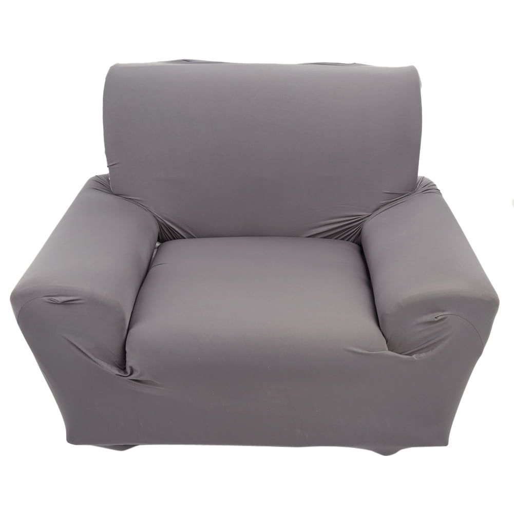 Single Sofa Slipcovers 1 Seater High Elasticity Soft Couch Covers Grey ...