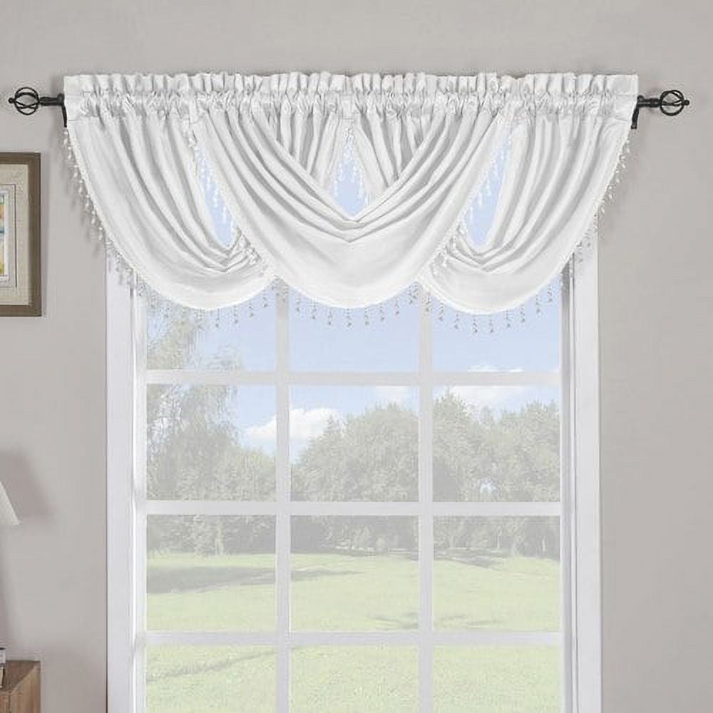 (Single) Soho Waterfall Decorative Trim Window Valance 57â W x 37â L ...