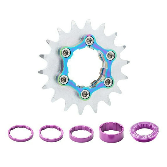 Single Speed Cassettes with Spacer and Locking Rings, 16T 18T Single ...