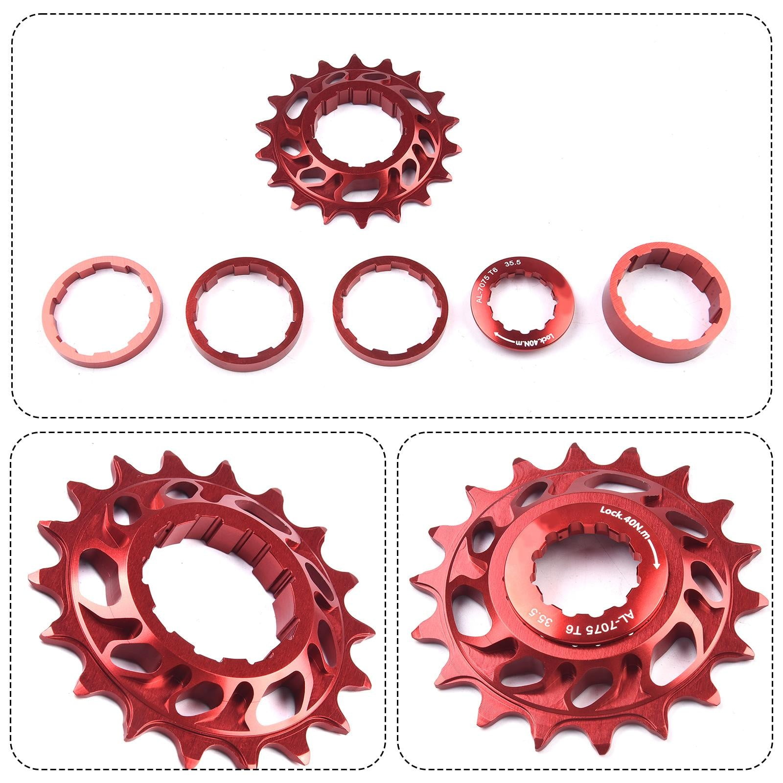 Single Speed Flywheel Conversion Kit 18T Cassette Cog,MTB Road Bike ...