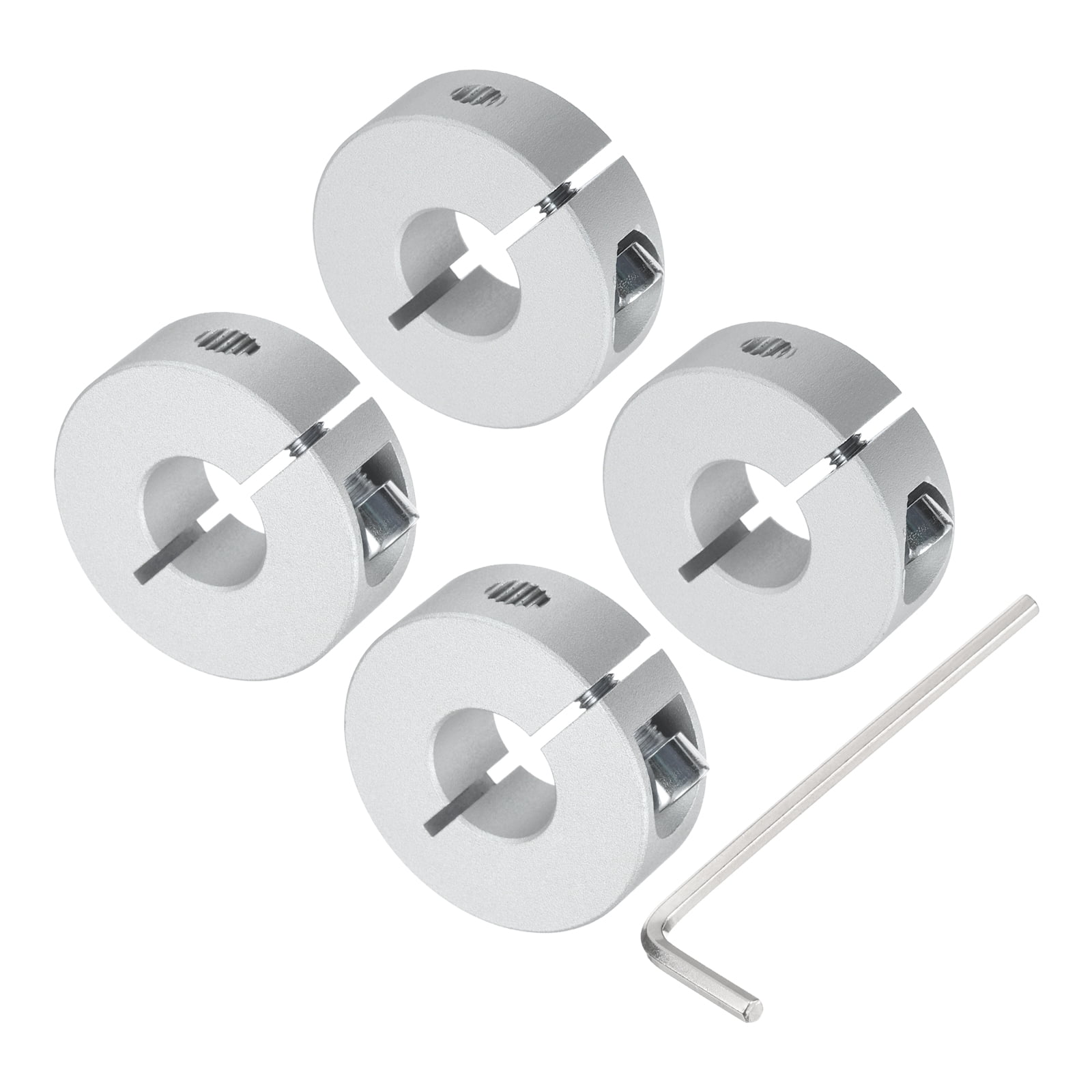 Single Split Shaft Collar Set for 14mm Shaft, One-Piece 4pcs Clamping ...