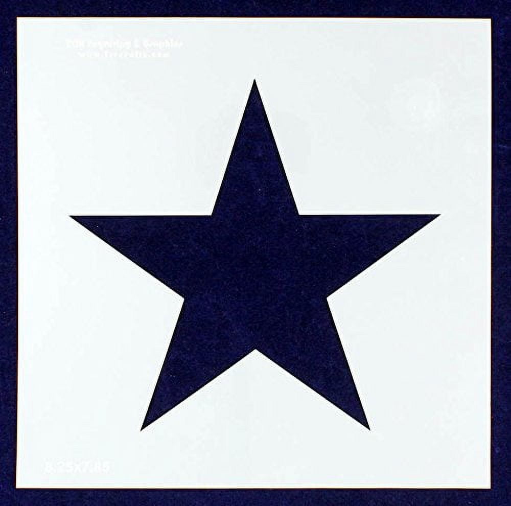 Single Star Stencil 14 Mil -10.5" X 10.5" Overall - Painting /Crafts ...