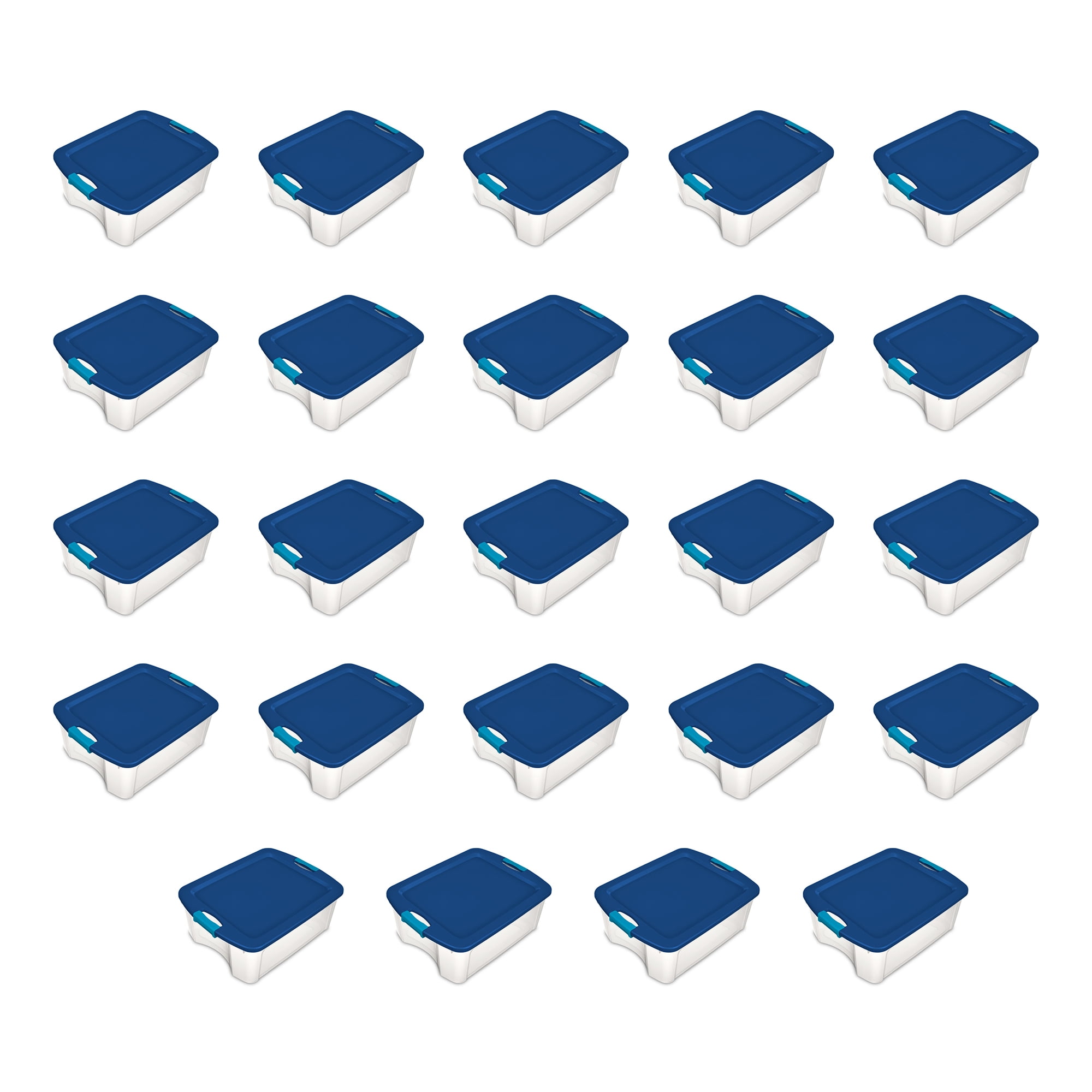 Sterilite Large 12 Gallon Stackable Storage Tote Box with Latching Lid ...