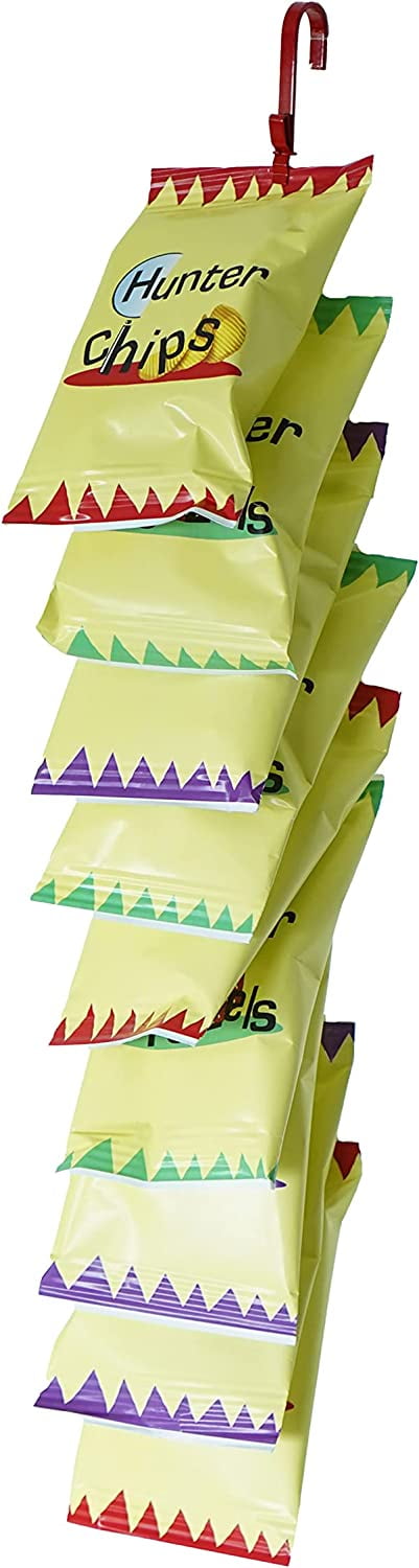 Single String Hanging Display Rack in Red, Chips Bag Holder Rod, Spring ...