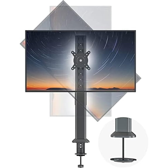 Single Tall Desk Monitor Arm Mount Stand Fit for 27 inch to 42 inch ...