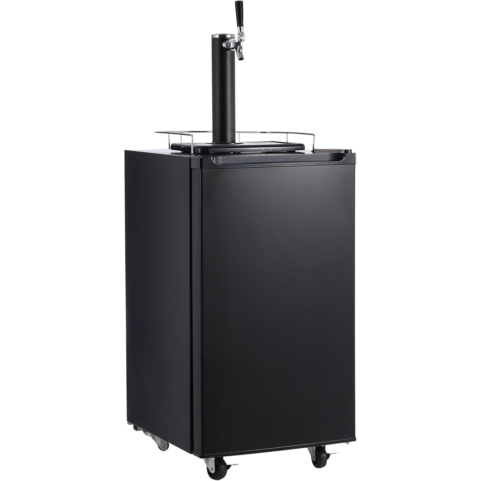 Single-Tap Kegerator with Chrome Guard and Drip Tray, Automatic Defrost ...