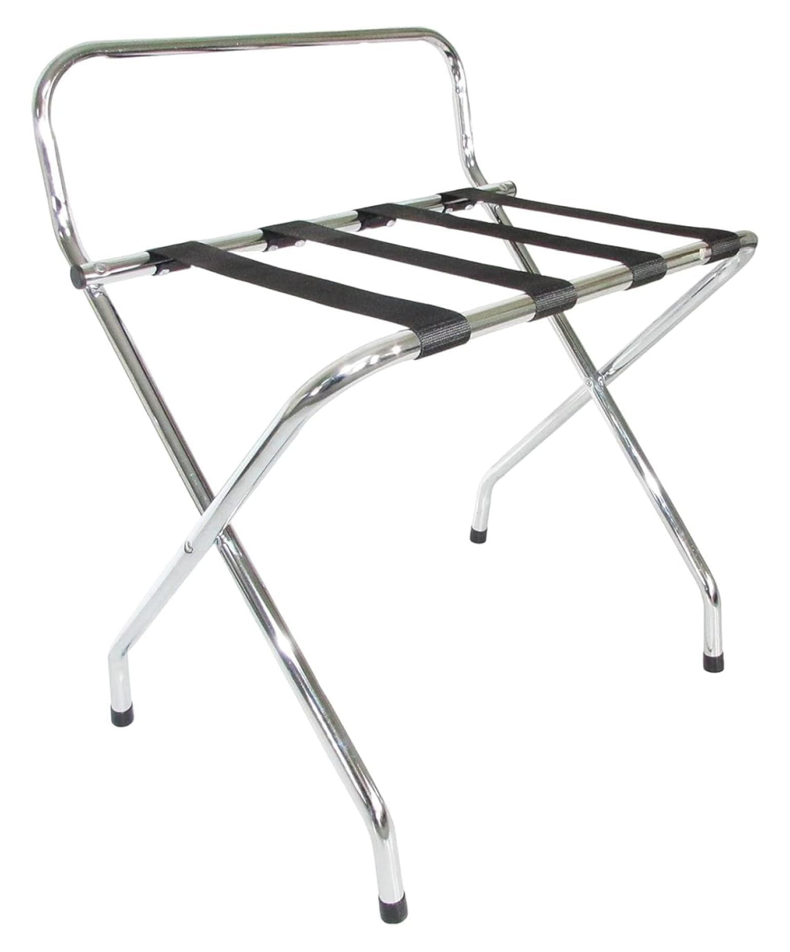 Single Tier with High Back-Luggage Rack, Chrome, Fully Asssembled ...