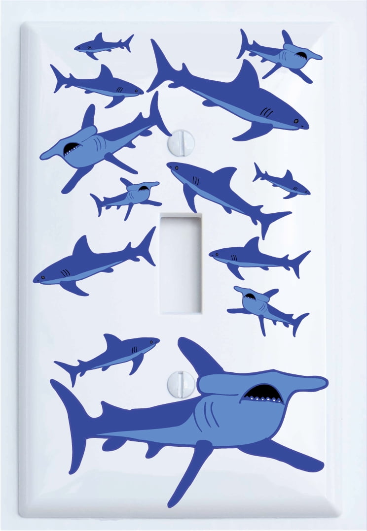 Single Toggle Shark Attack Light Switch Plates Covers / Sharks Children ...