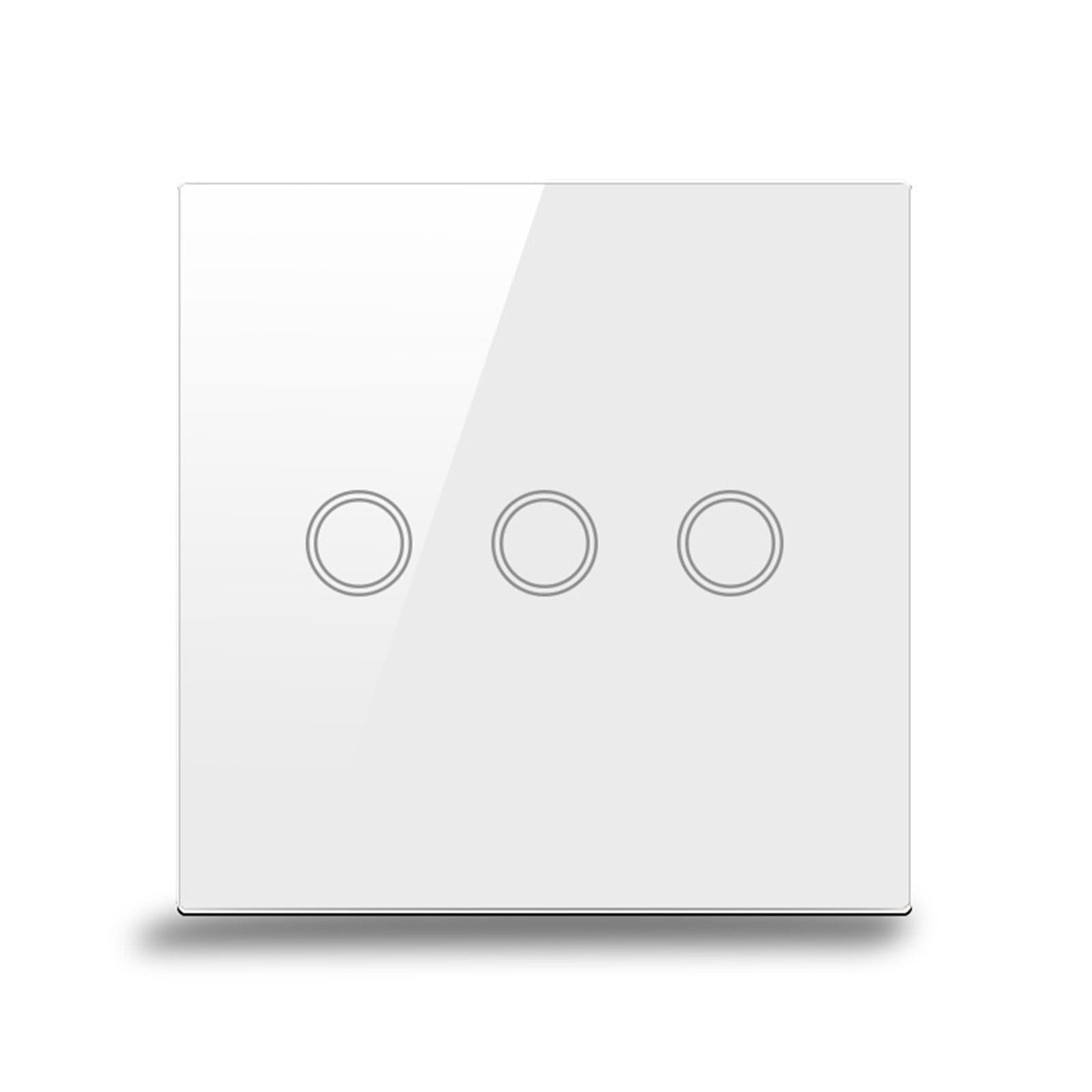 Single Touch Light Switch 3-Gang 1-Way 110-240V AC for LED Lamp ...