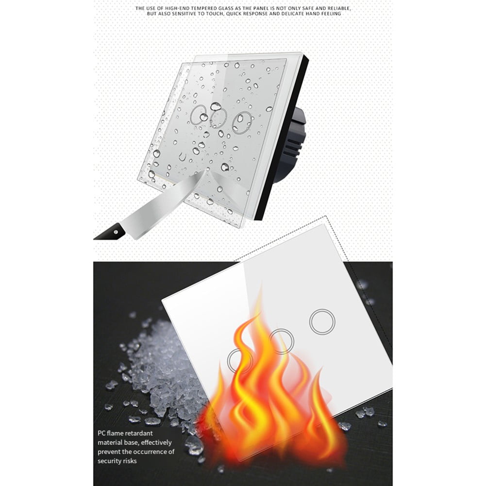 Single Touch Switch For Led Lamp/Incandescent Bulb 3Gang 1Way Touch ...