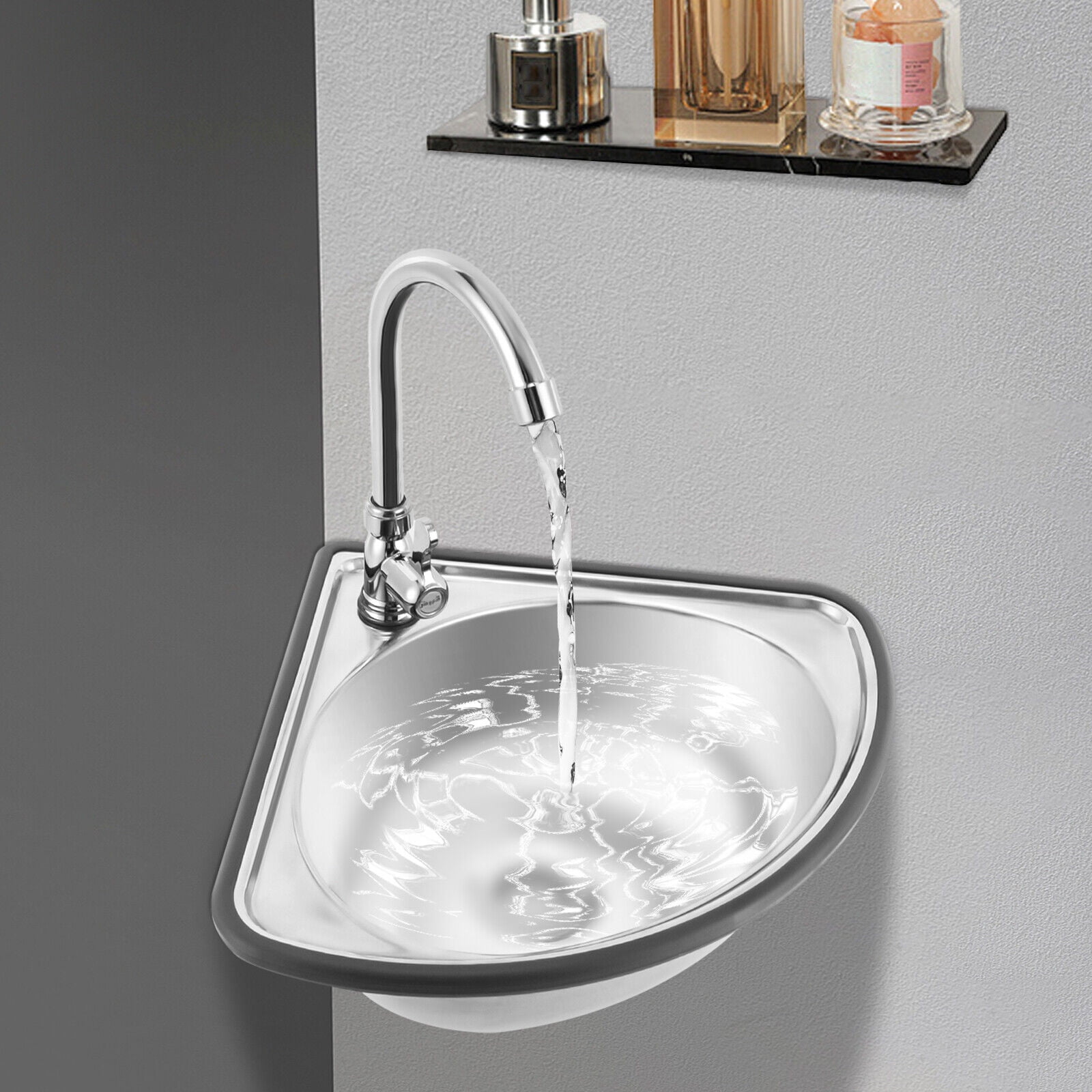 Single Triangle Wash Basin Corner Sink Small Bar Sink with Faucet ...