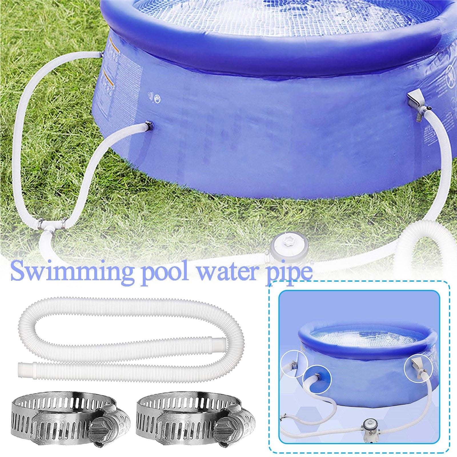 Swimming Pool Pump Hose Replacement Tube | Double Buckle Flexible ...