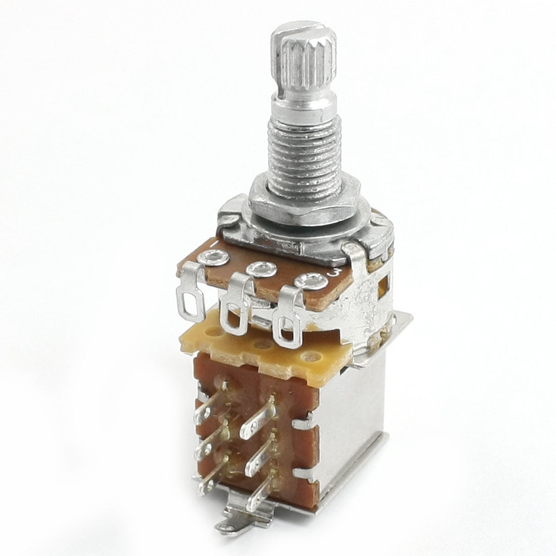 Single Turn Linear Knurled Shaft Type B Potentiometer 500K Ohm f Guitar ...